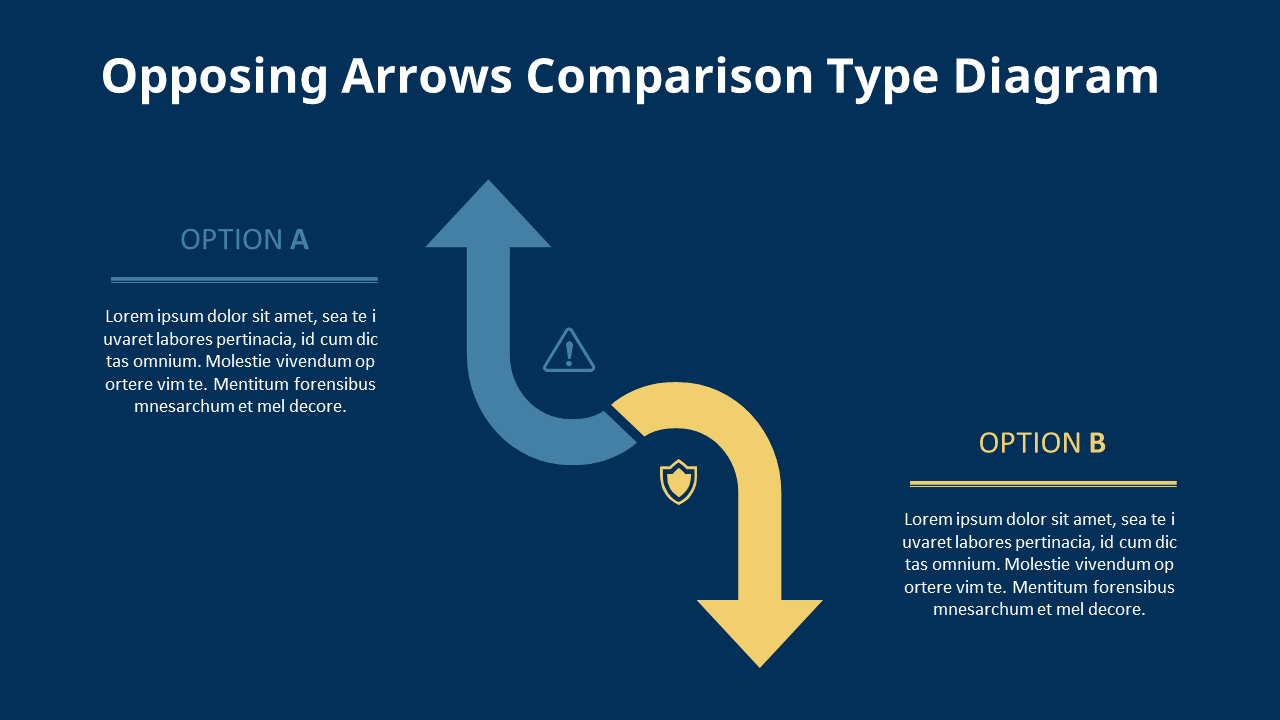 Opposing Arrows Comparison Diagram