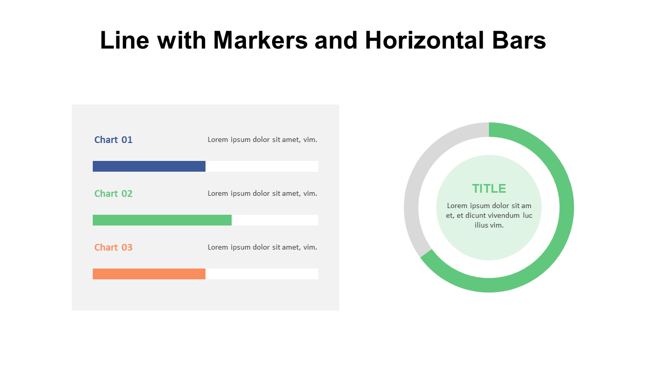 Doughnut with 100% Stacked Bar Mix Chart