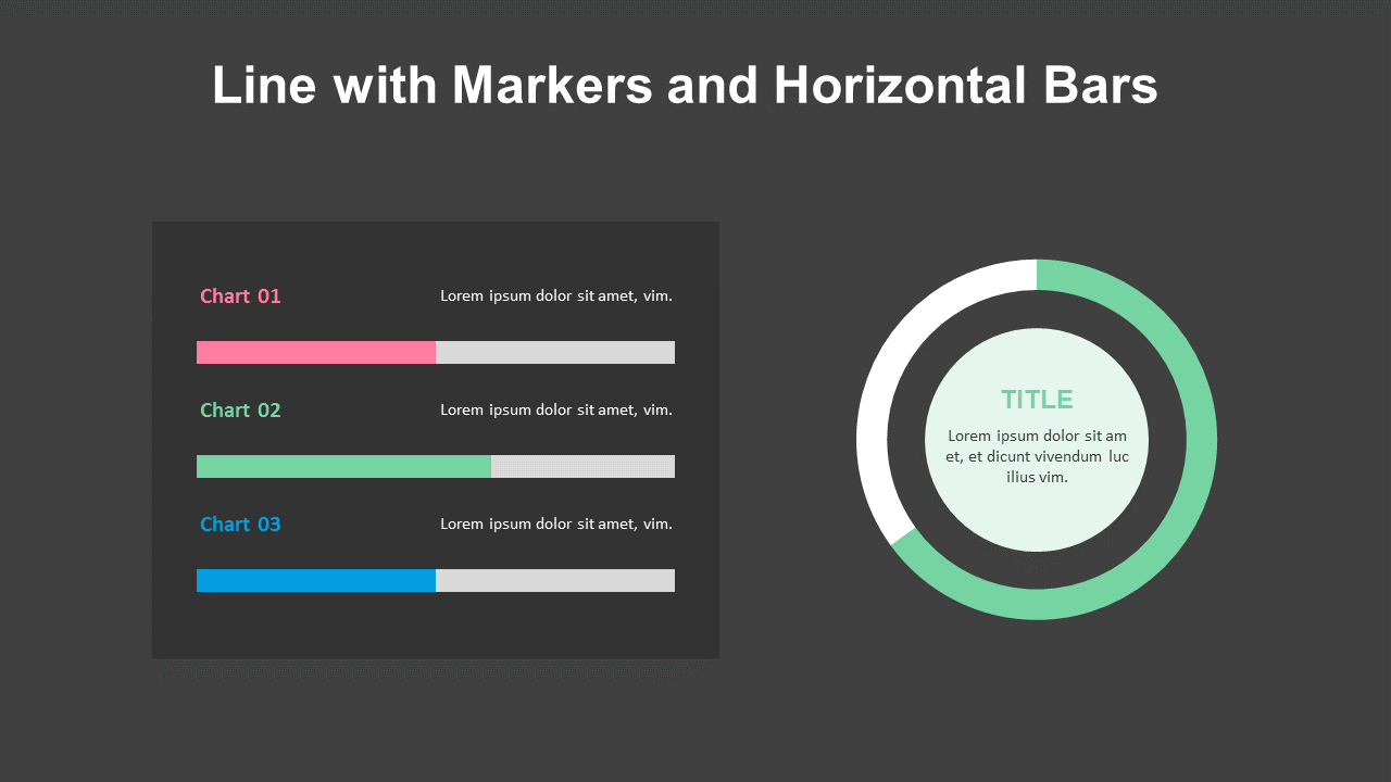Doughnut with 100% Stacked Bar Mix Chart