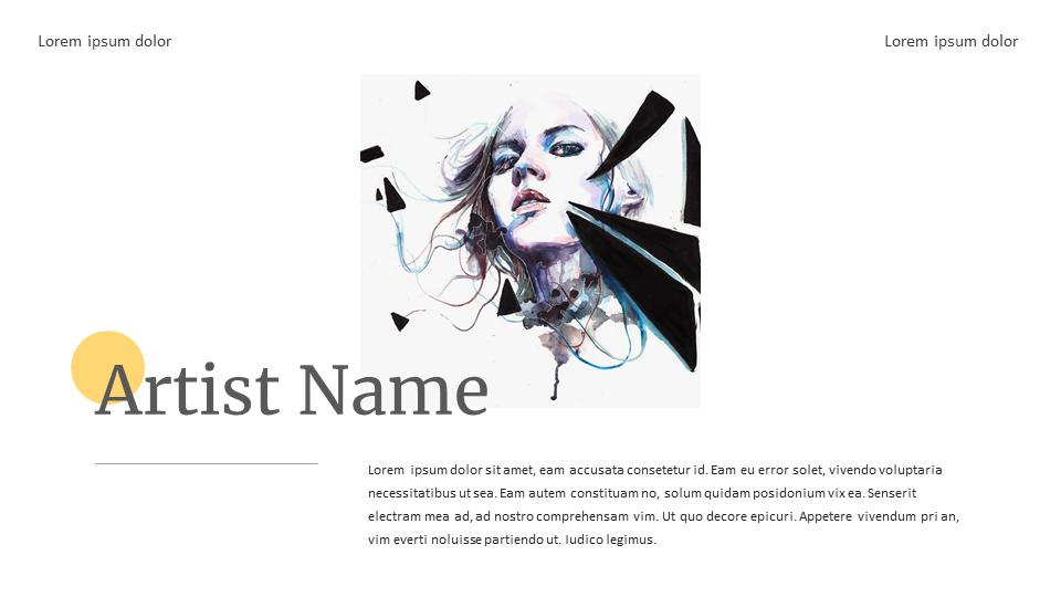 Artist Artwork Custom Google Slides