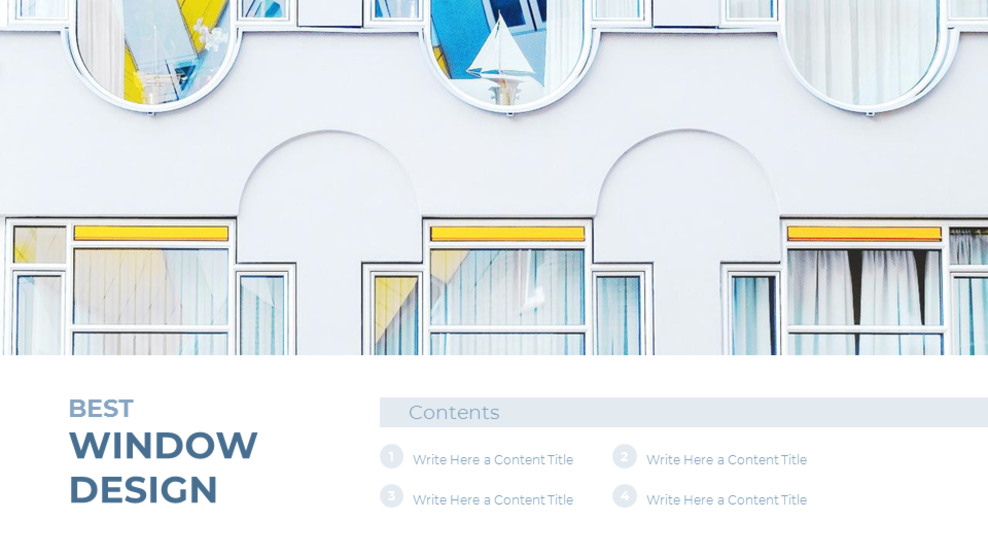 Best Window Design Marketing Presentation PPT