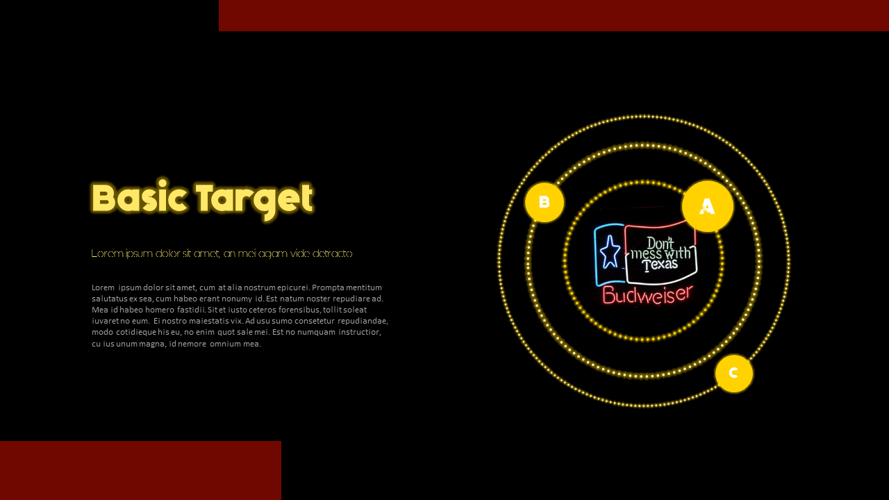 Neon Sign Simple PPT Templates