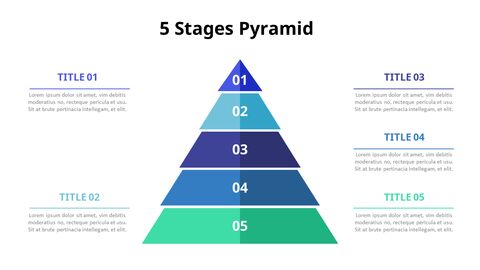 오름차순 피라미드 형 차트 다이어그램