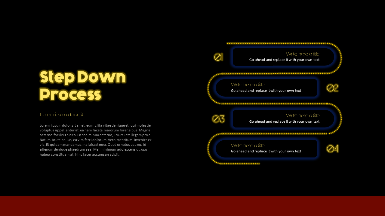 Neon Sign Simple PPT Templates