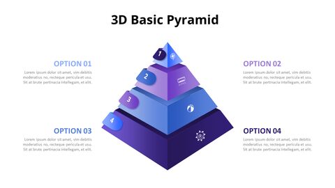 3D Pyramid and Lists Diagram