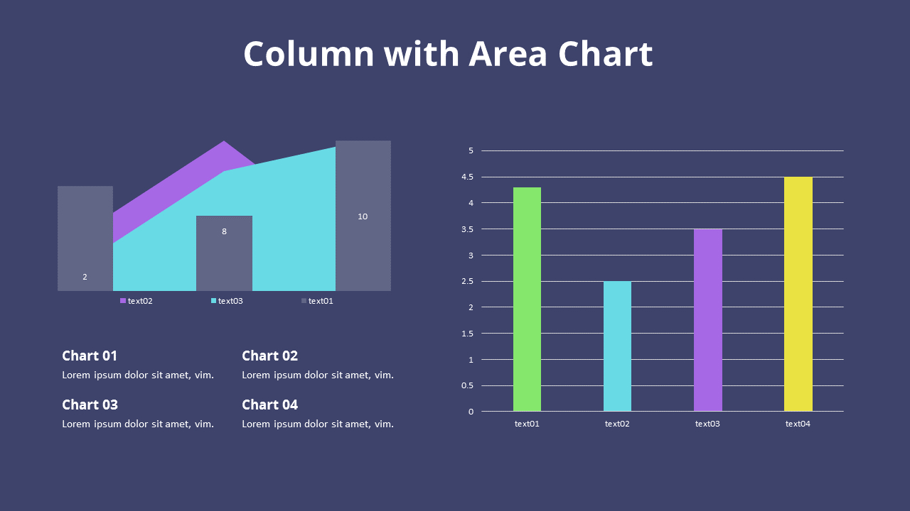 Area with Column Mix Chart