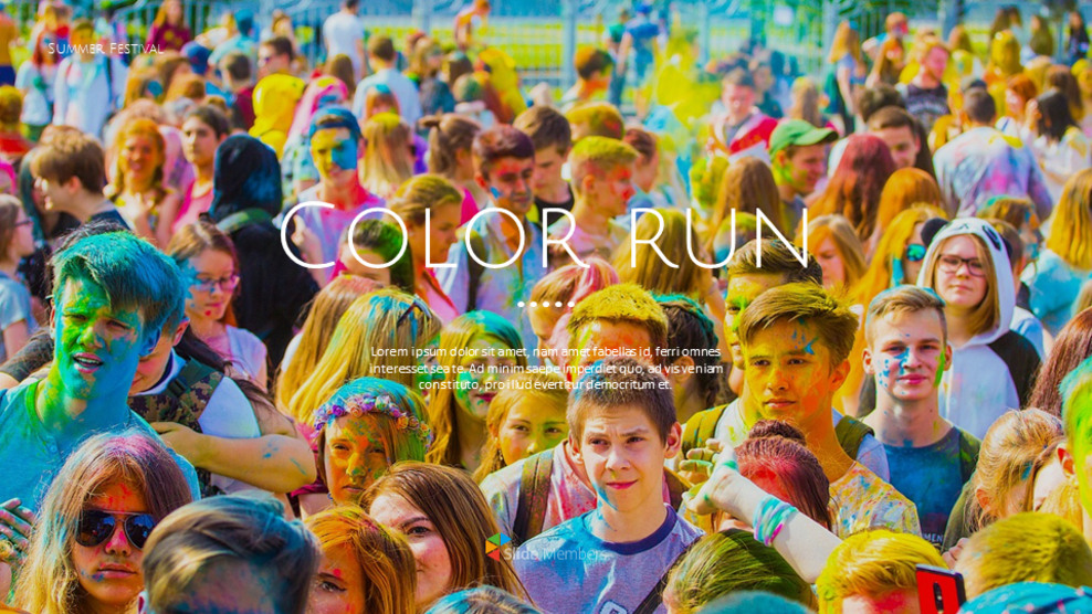 COLOR RUN PowerPoint to Google Slides|Sports