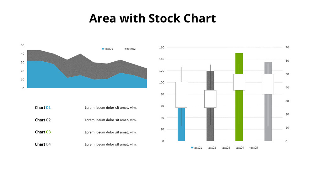 Stock and Filled Area Mix Chart