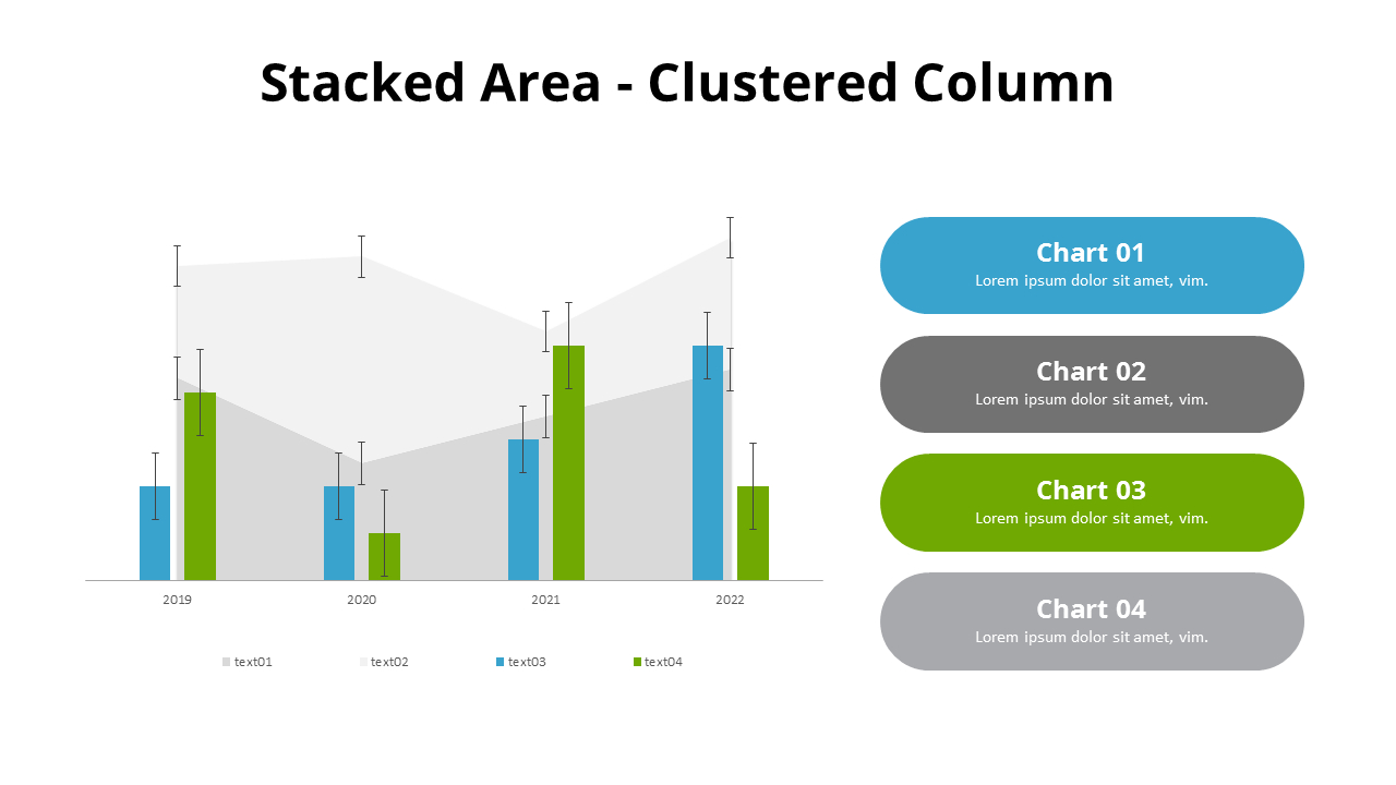 Stock and Filled Area Mix Chart
