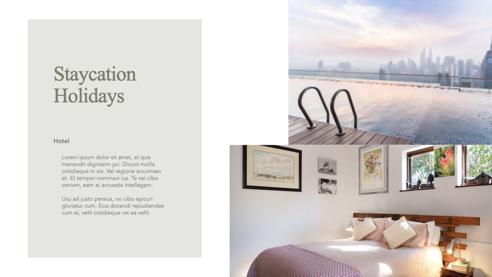 Staycation at a Hotel Theme Keynote Design