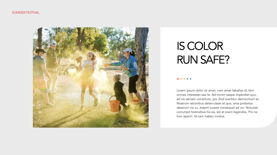 COLOR RUN Keynote PowerPoint