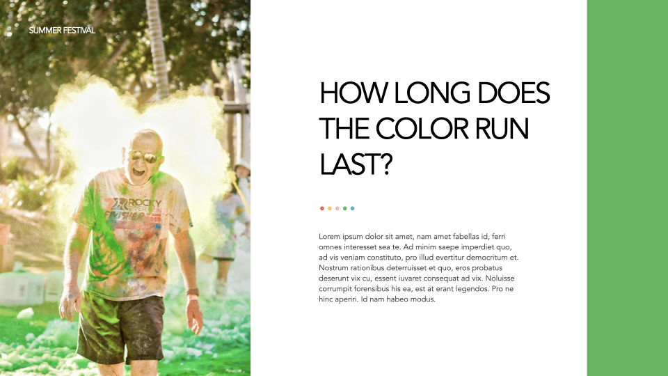 COLOR RUN Keynote PowerPoint