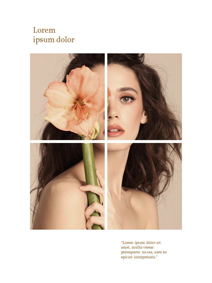 Cosmetic Brand Concept Vertical Design PowerPoint Presentation Slides