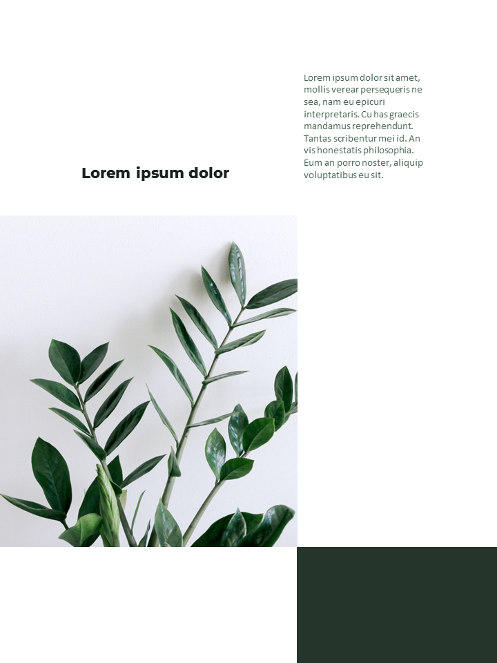 Greenery Vertical Slide Design Business Strategy PPT