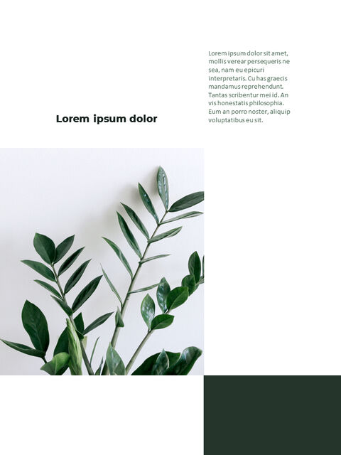 Greenery Vertical Slide Design Business Strategy PPT