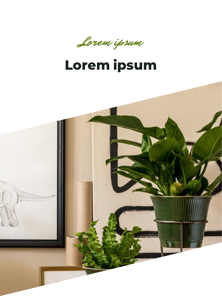 Greenery Vertical Slide Design Business Strategy PPT