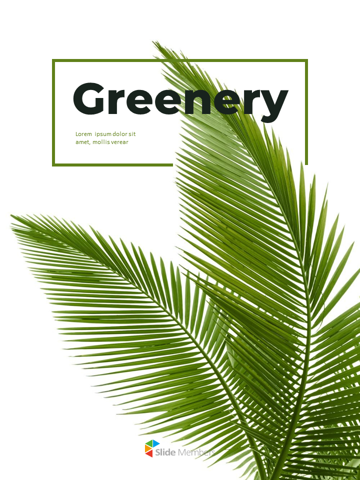 Greenery Vertical Slide Design Google PowerPoint