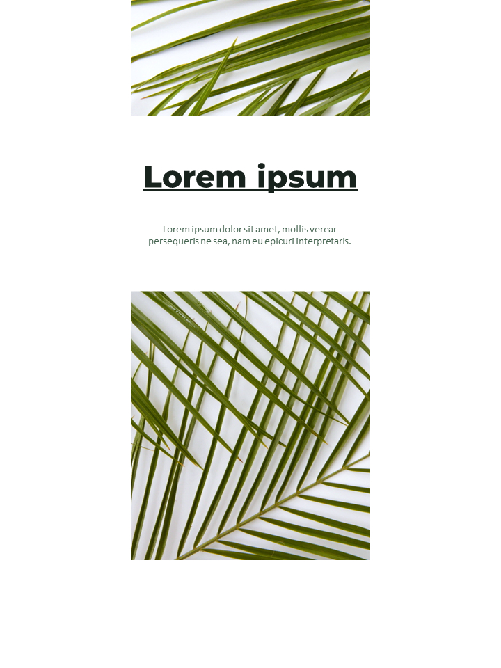 Greenery Vertical Slide Design Google PowerPoint
