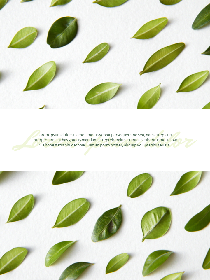 Greenery Vertical Slide Design Google PowerPoint