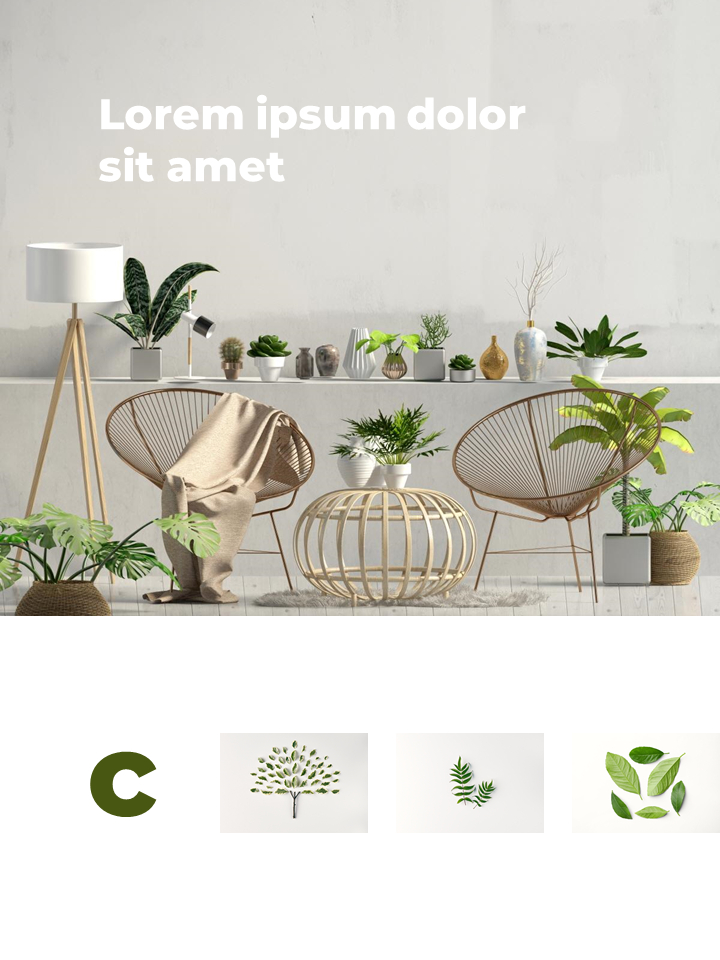Greenery Vertical Slide Design Google PowerPoint
