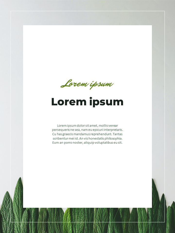 Greenery Vertical Slide Design Google PowerPoint