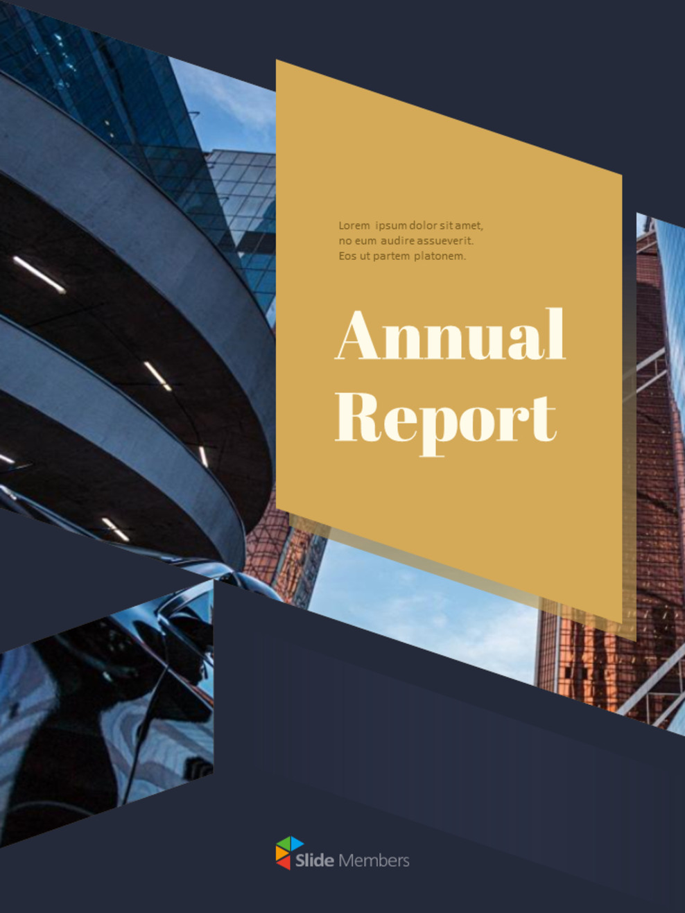 Dark & Gold Concept Annual Report Easy PowerPoint Design