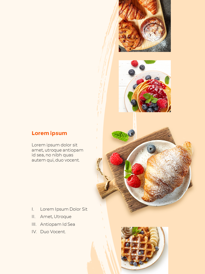 Sweet Dessert Concept Vertical Google Slides Presentation Templates