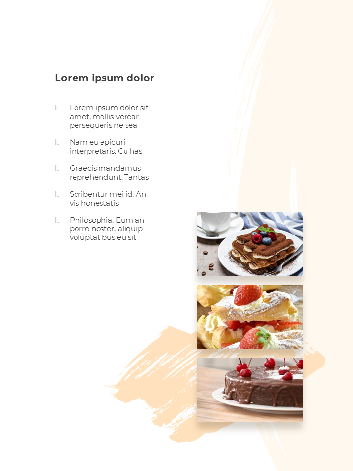 Sweet Dessert Concept Vertical Google Slides Presentation Templates