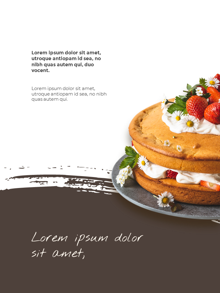 Sweet Dessert Concept Vertical Google Slides Presentation Templates