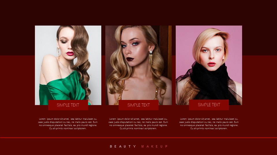 Beauty Makeup PowerPoint Templates Multipurpose Design