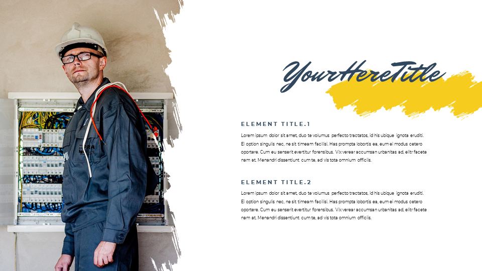 Electrical work Simple Presentation Google Slides Template