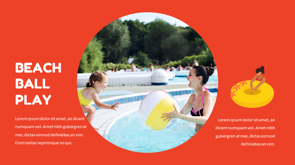 Water Park Simple Google Slides Templates|Travel