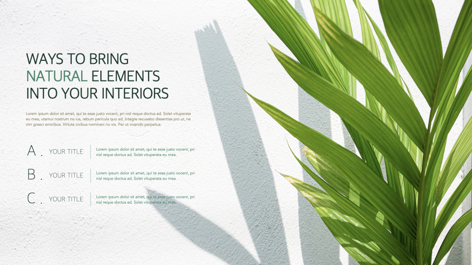 Summer Green Interior Theme Keynote Design