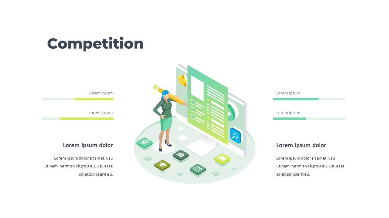 Competitors Chart Template Page|Single Slides