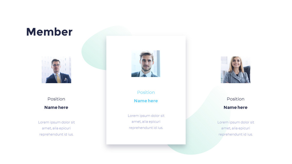 Member Page Template|Our Team|Single Slides