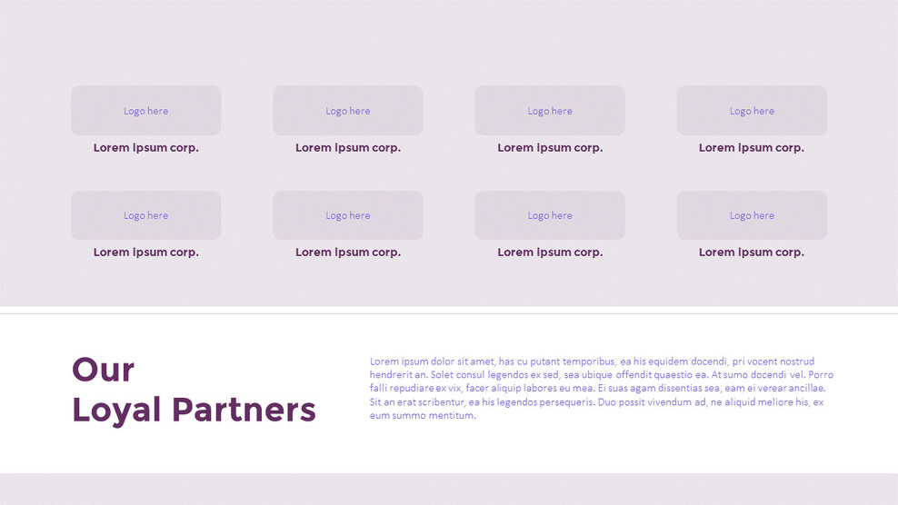 Our Loyal Partners Page Slide
