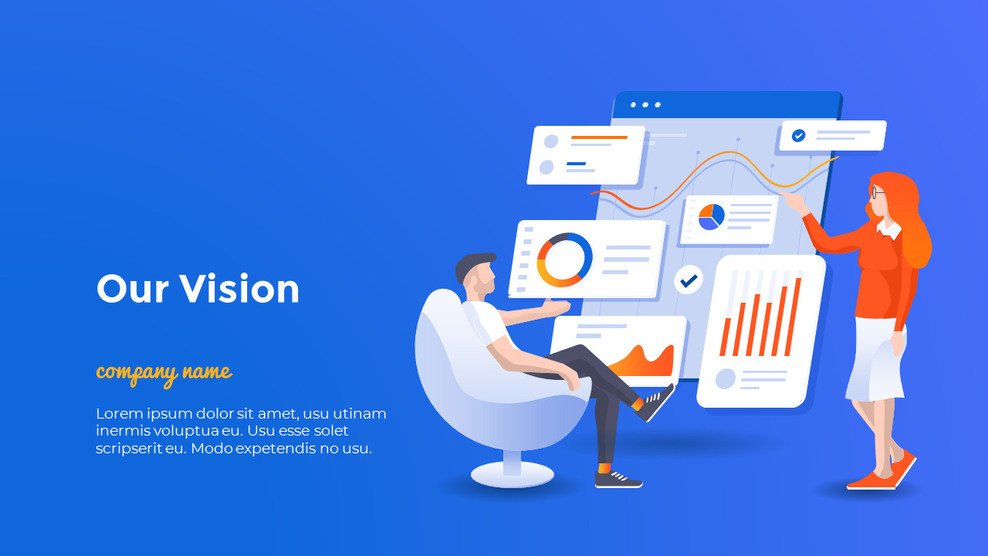 Our Vision PowerPoint Layout|Mission|Single Slides