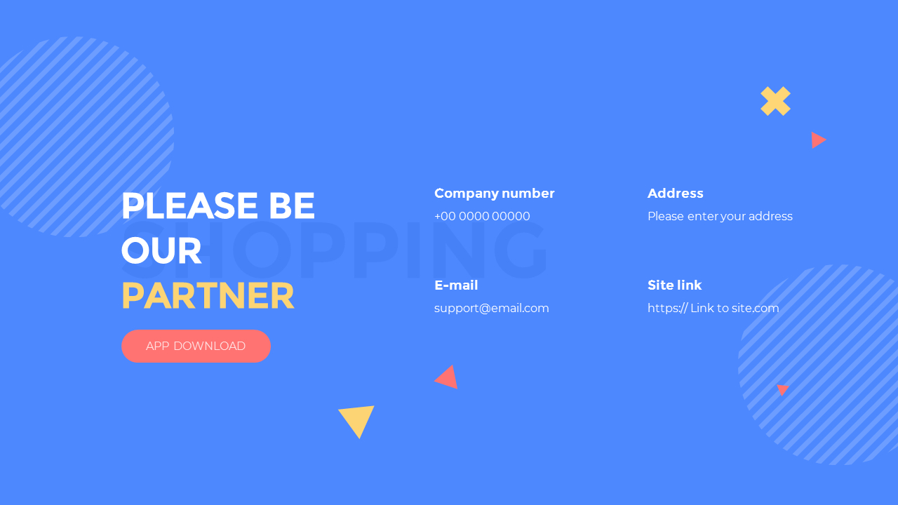 Please be Our Partner Page Slide