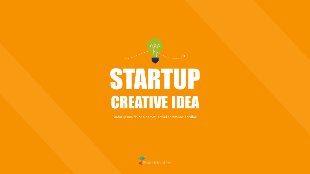 Startup Creative Idea Cover Template Design|Single Slides