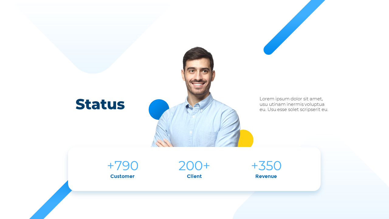 status Presentation Slides|Our Team|Single
