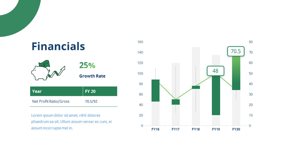 Financial Simple Deck|Financials|Single Slides