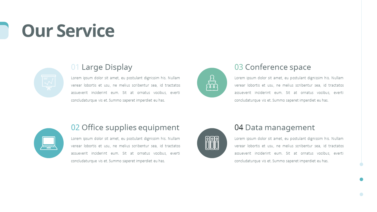 Our Service PowerPoint Slide|Product, Services|Single