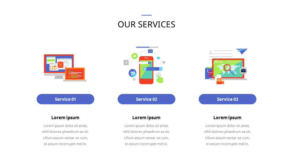 Our Services PowerPoint Layout|Product,|Single Slides