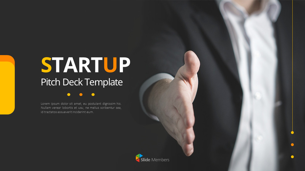STARTUP Pitch Deck Template Cover Slide