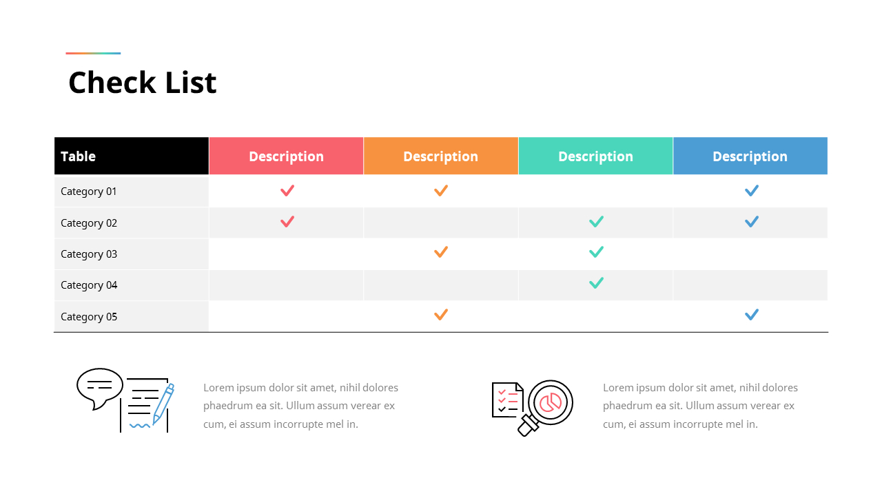 Check List Presentation Deck|Business Process|Single Slides