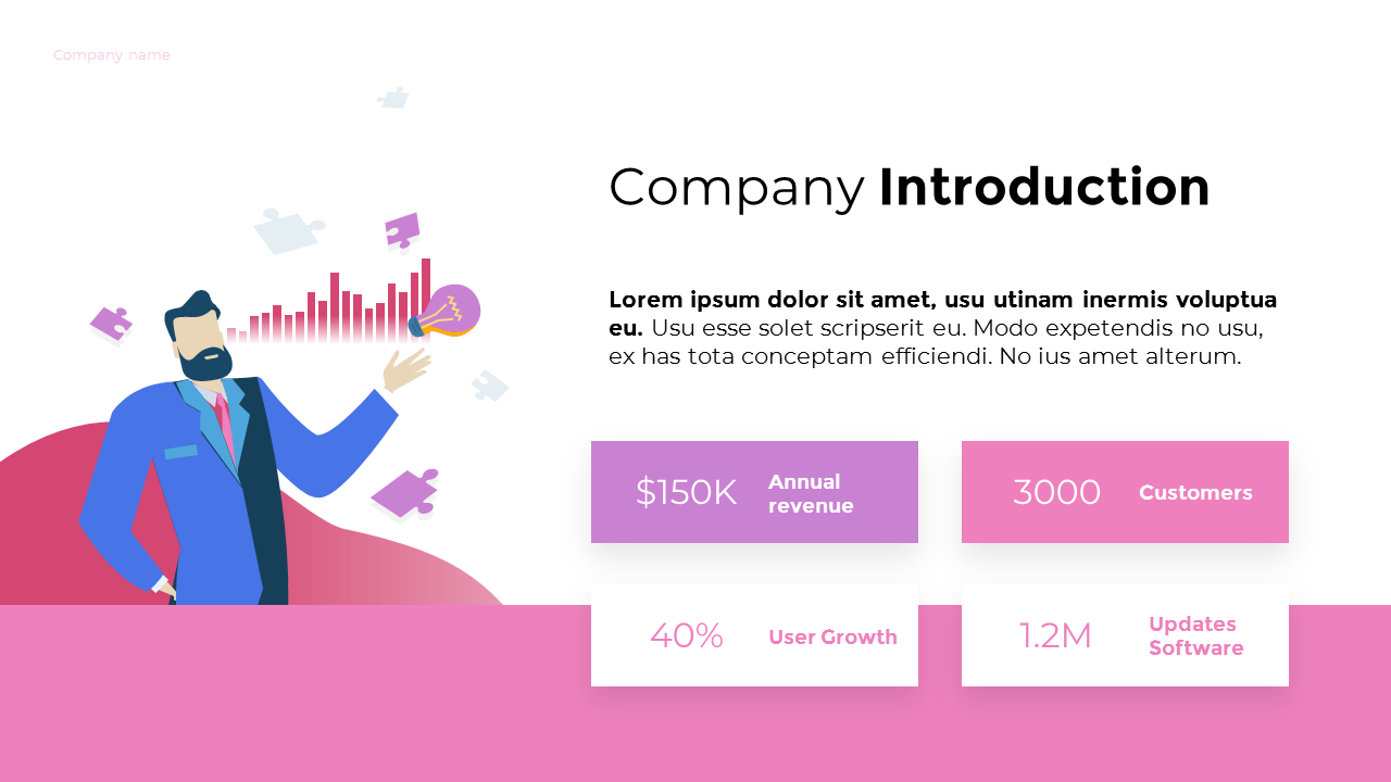 Free PowerPoint Template for Company Introduction Slide Structure Guide