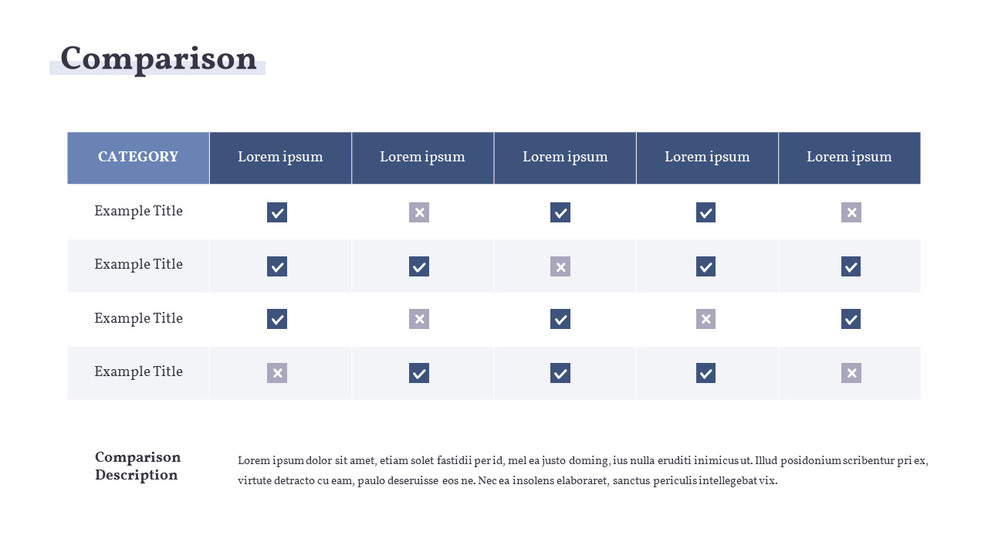 Comparison Slide Layout
