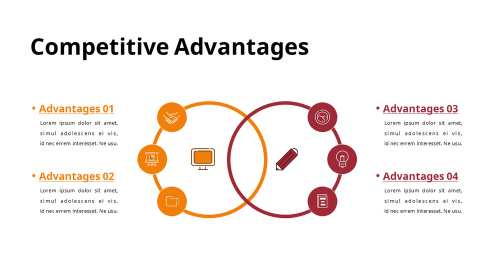 Competitive Advantages PowerPoint Layout|Competitor|Single Slides