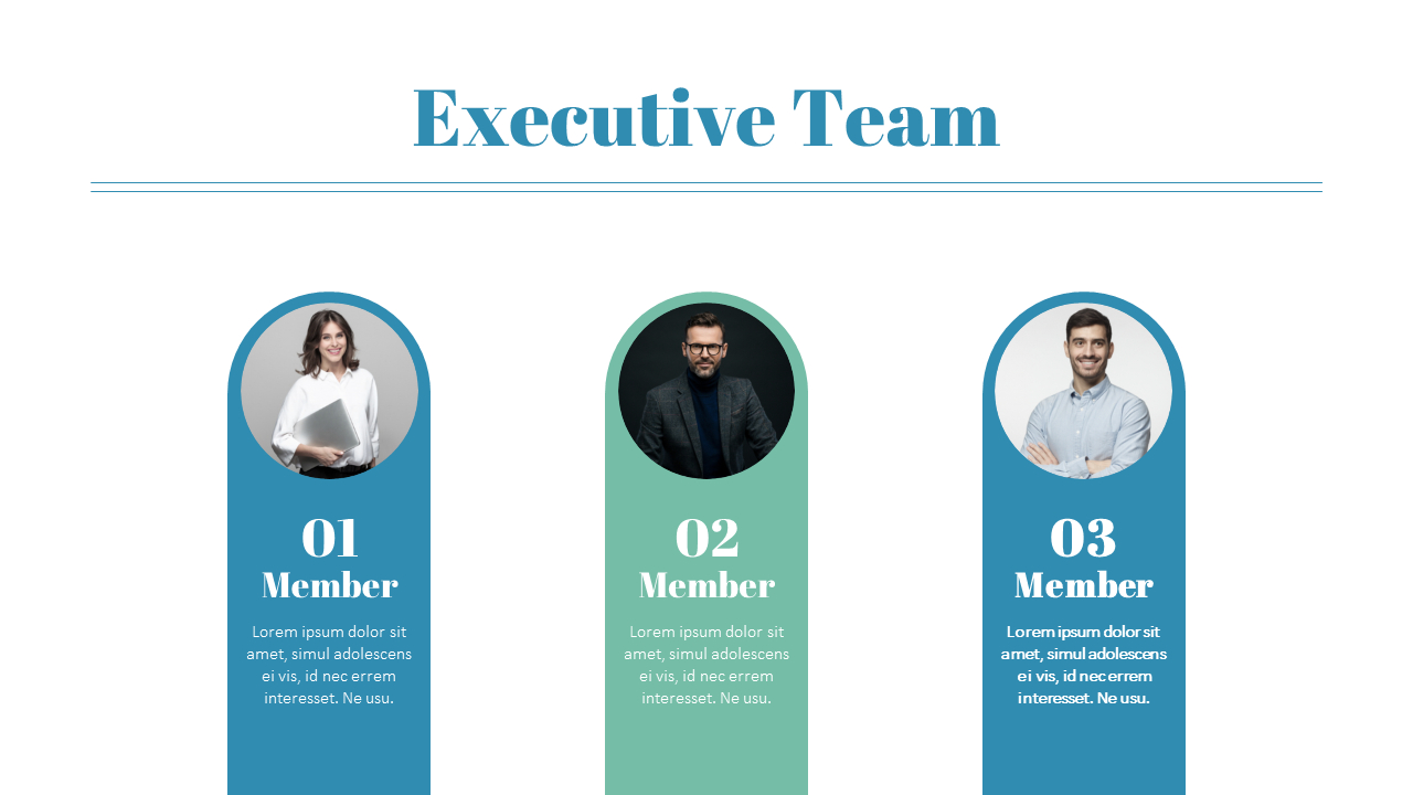 Exeeutive Team Slide|Our|Single