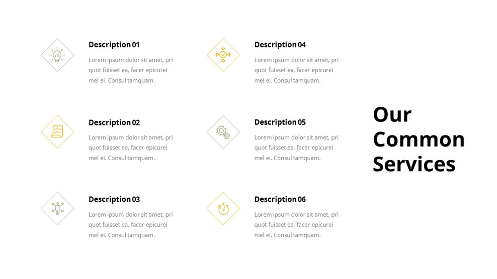 Our Common Services PPT Design